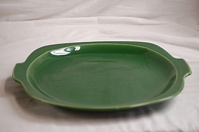 Minion Dell Green Paden City Pottery Chop Plate Round Platter MCM | eBay