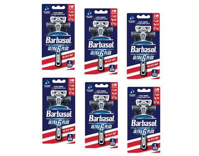 Barbasol Ultra 6 Plus Disposable Razors (3 Count) - Pack of 6 | eBay
