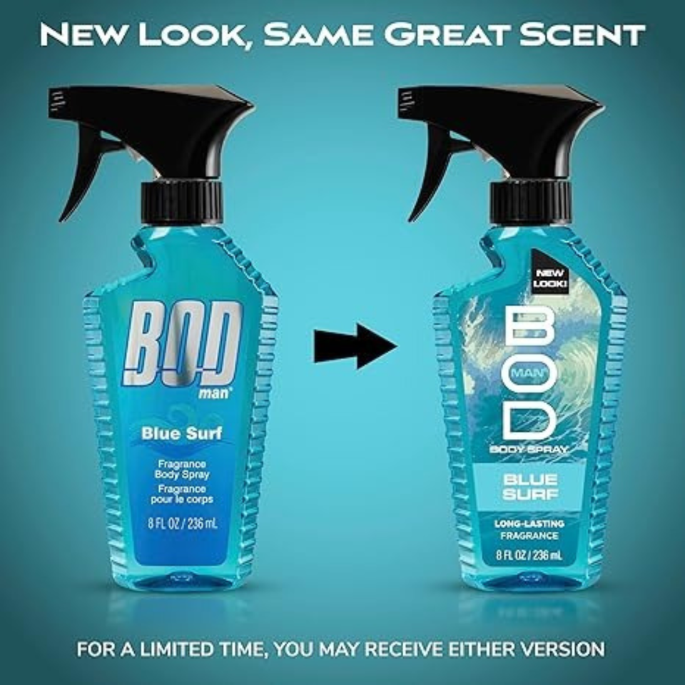 BOD Man Fragrance Body Spray, Blue Surf, 8 fl oz Free Shipping FRESH | eBay