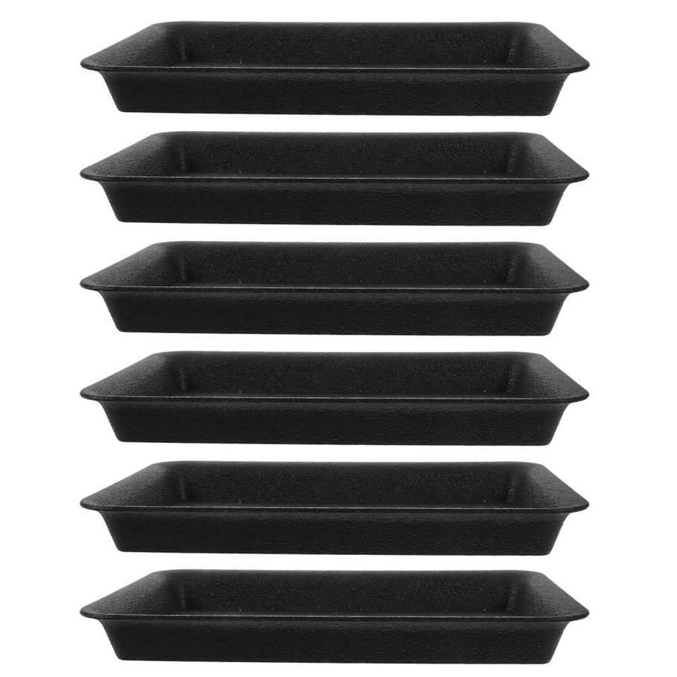 6 Pcs Flower Pot Water Tray Rectangle Trays for Plants Drip Potted ...