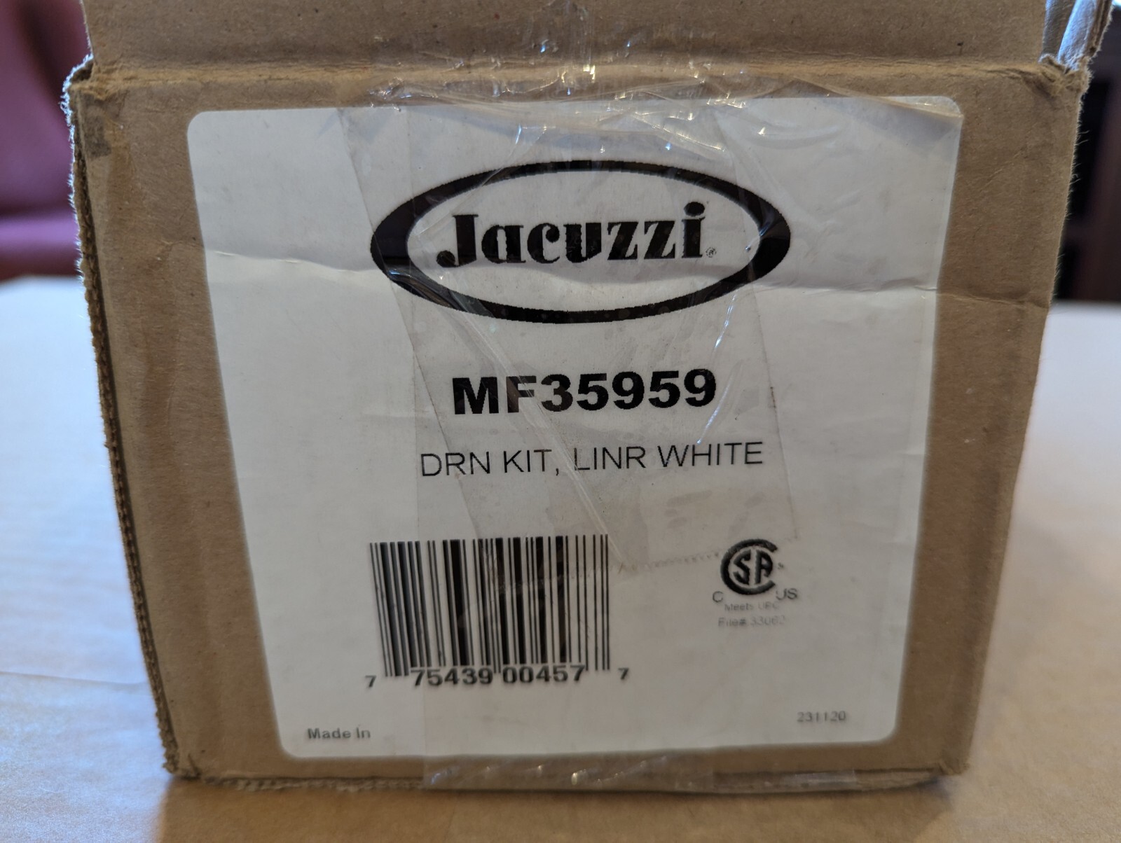 Jacuzzi MF35959 Toe Tap Drain Assembly In Linear White | eBay