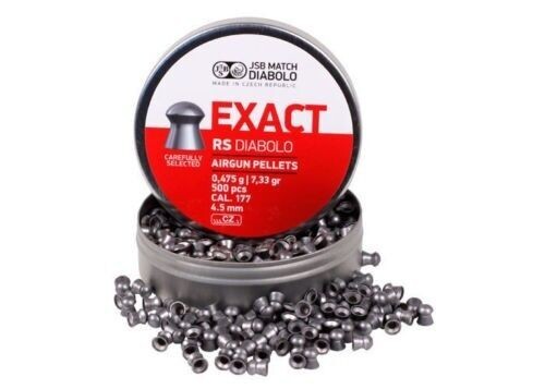 JSB MATCH DIABOLO EXACT RS .177 Caliber Domed Pellets 7.33 Grains 500 ...