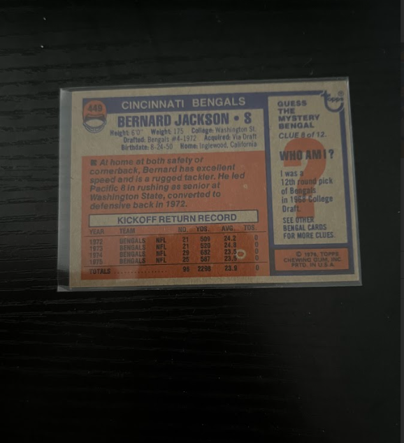 1976 Topps - #449 Bernard Jackson (RC) | eBay