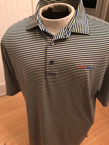 Footjoy Fast Signs Navy Blue Yellow Striped Large | eBay