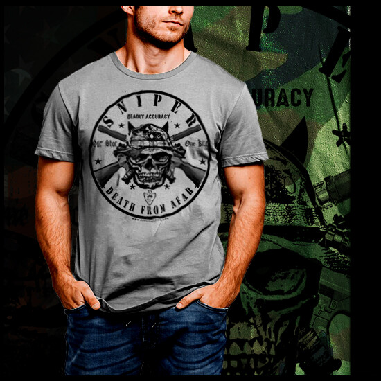 Sniper t-shirt military Infantry scout tactical Tier 1 Ops Death from ...