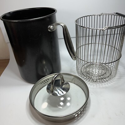 COOK'S COMPANION 12 CUP VERTICAL POT UTILITY BASKET ASPARAGUS Steamer ...