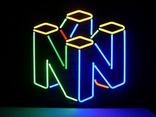 Nintendo 64 Game Room Neon Sign 17"x14" Light Lamp Handmade Display ...