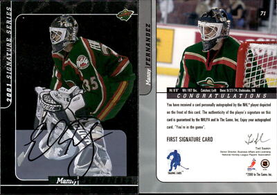 2000-01 BAP Signature Series Autographs #71 Manny Fernandez - NM-MT | eBay
