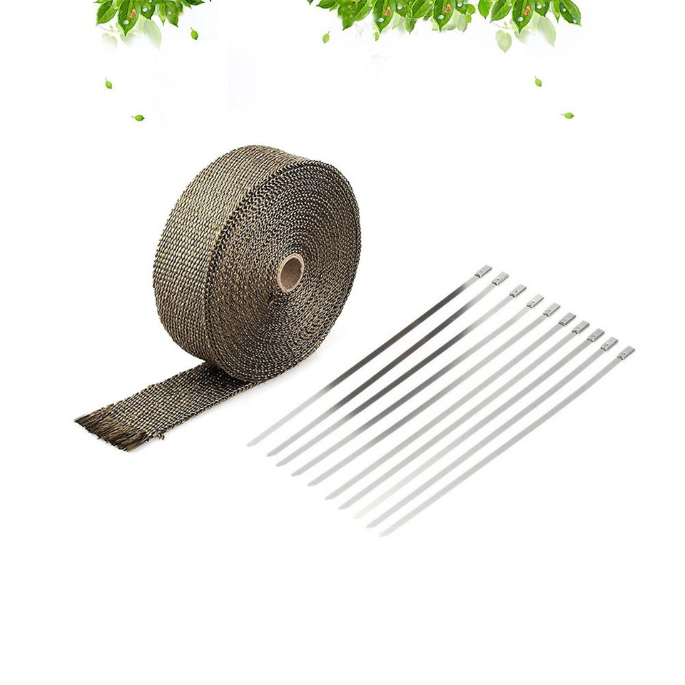 Exhaust Wrap Titanium 10m Heat Wrap Tap Header Glassfiber for Car ...
