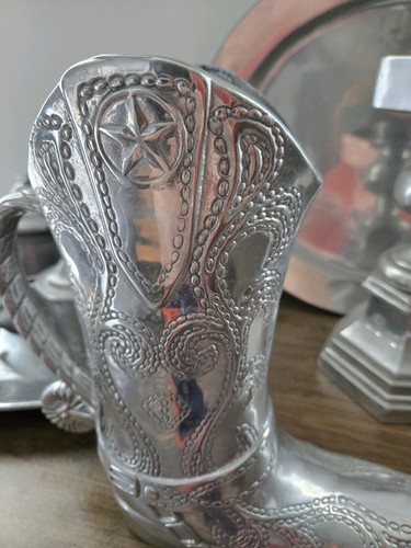 Wilton Armetale Cowboy Western Boot Pitcher | eBay
