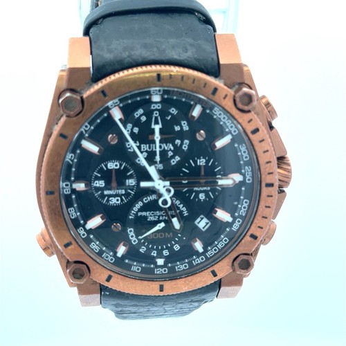 Bulova Precisionist Men's Chronograph Bronze Steel 46mm 30ATM Watch ...