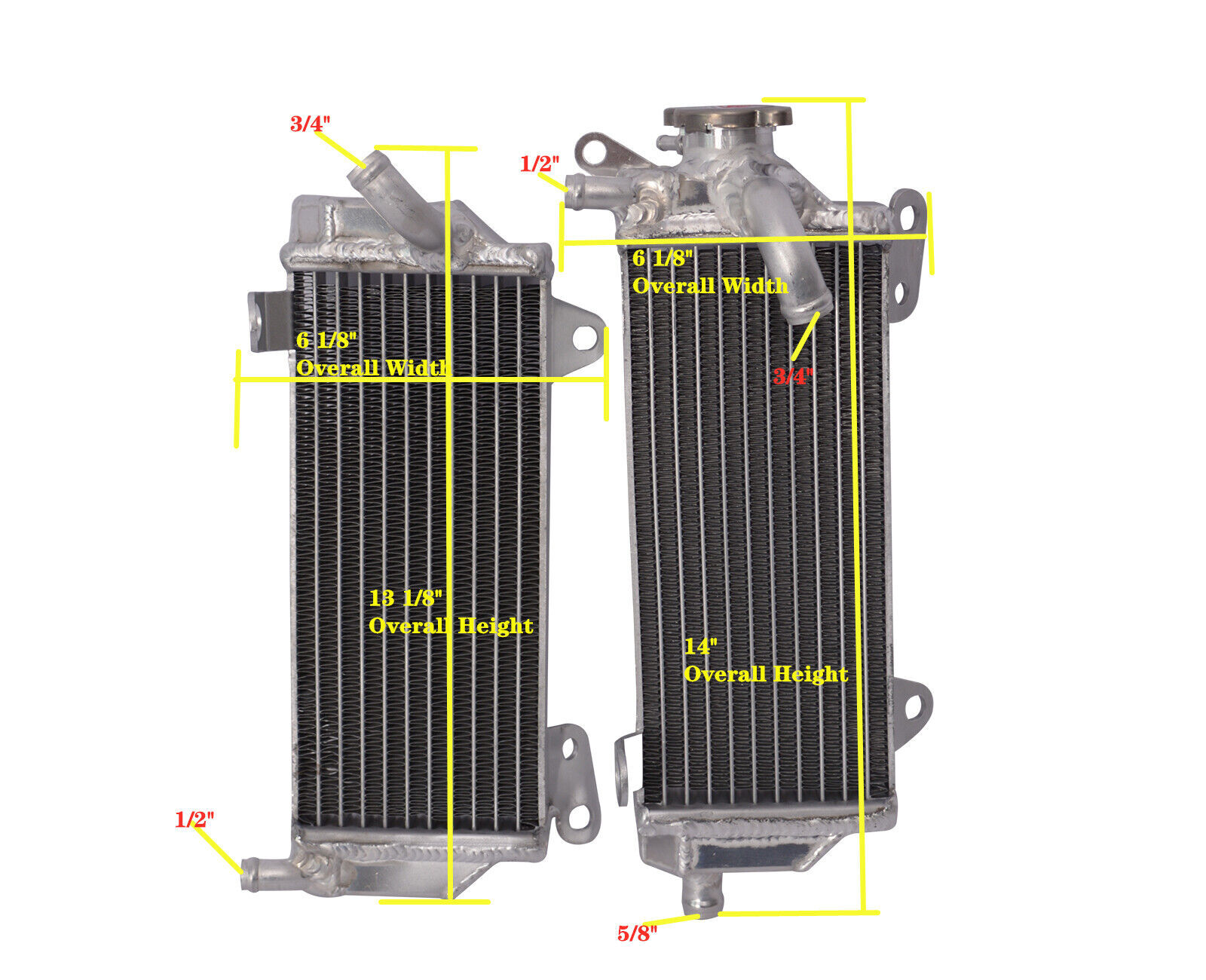 L+R Aluminum Radiators Fit For Yamaha 2018-2022 YZ450F / 2019-2022 ...