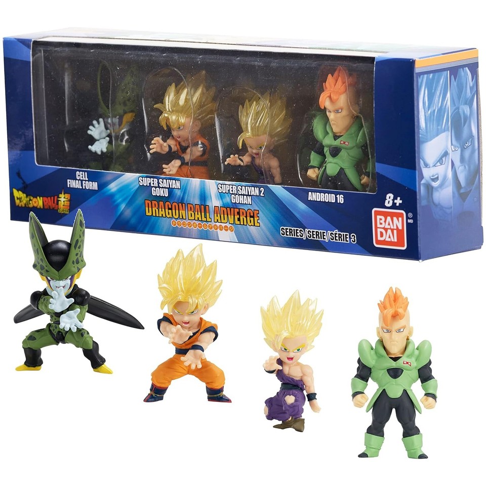 Bandai Dragon Ball Adverge Series 3 Cell SS Goku Gohan Android 16 Set ...