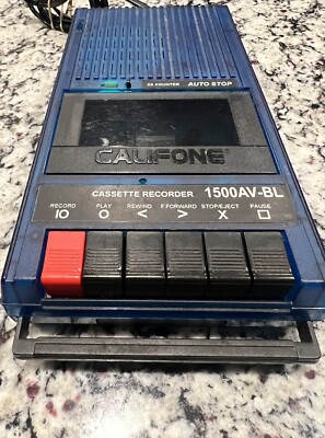Vintage Califone 1500AV-BL Translucent Blue Cassette Tape Recorder | eBay