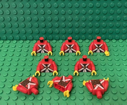 Lego 8 Imperial Red Coat Soldier Mini Figures Uniform Torso W/ Knapsack ...