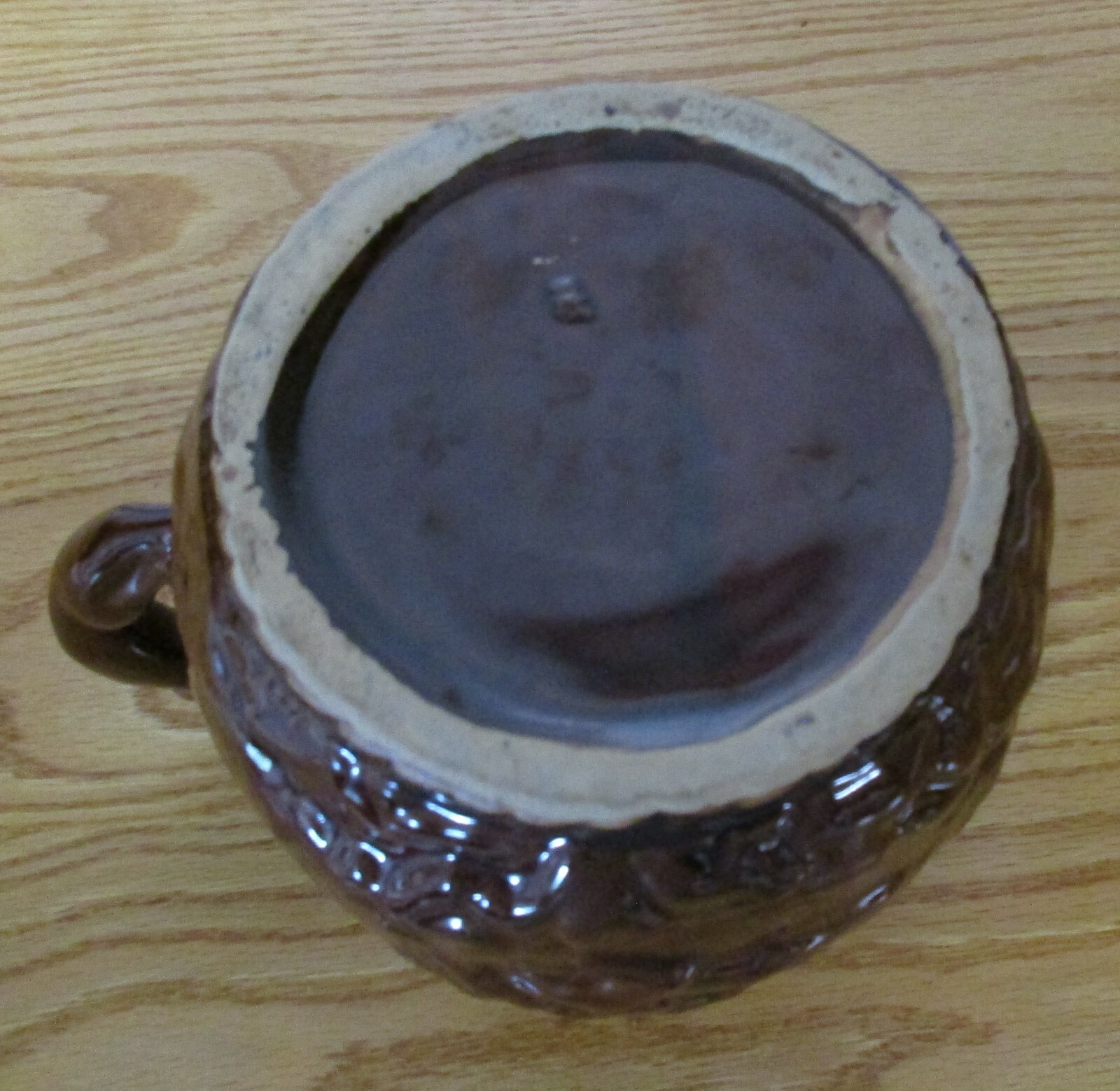 Vintage Rockingham Bennington Dog Hunt Scene Brown Glazed Pottery ...