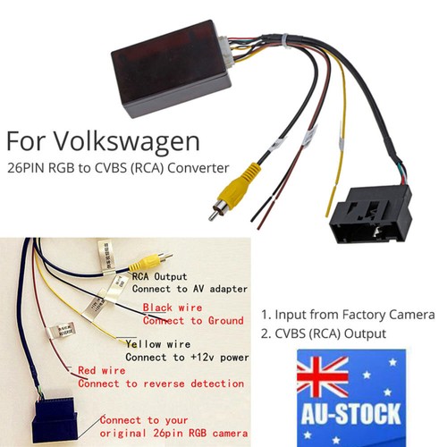 26 PIN RGB To CVBS (RCA) AV Converter For VW Original Camera Output To ...