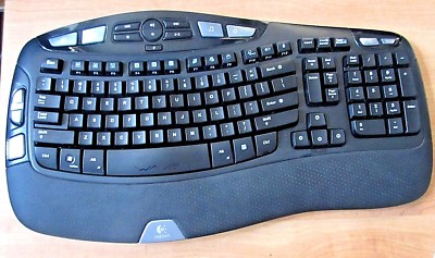 Logitech Y-RCP140 Black Wireless Standard Desktop PC Keyboard no ...