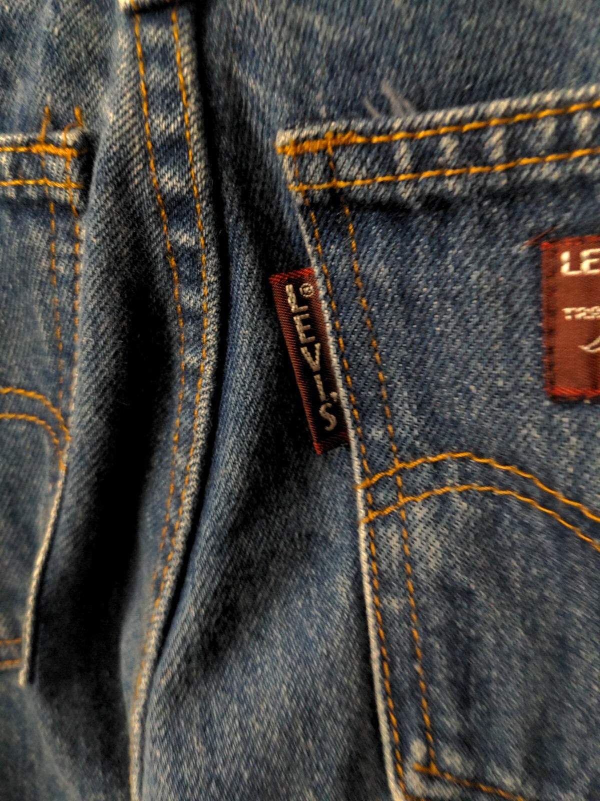 Vintage BIG E LEVIS Burgundy Label Flare Bell Bottom… - Gem