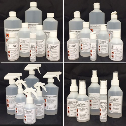 ISOPROPYL RUBBING ALCOHOL (91%) IPA ISOPROPANOL LIQUID *CHOOSE SIZE ...