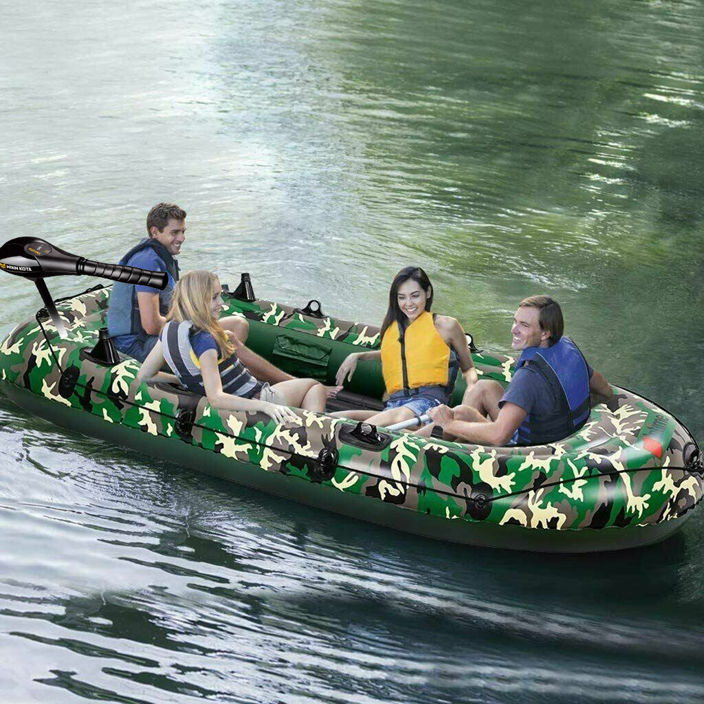 Person Inflatable Pontoon Raft With Motor