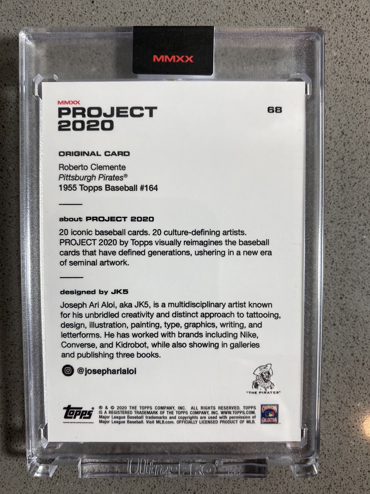 2020 Topps Project 2020 - 1955 Topps JK5 #68 Roberto Clemente for sale ...