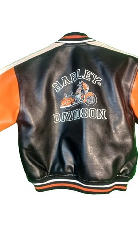 Harley Davidson Varsity Jacket 18 Months Leather Classic Style Biker ...