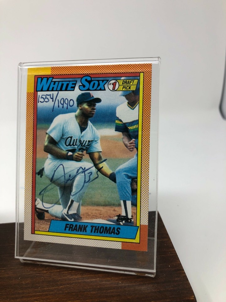 Frank Thomas Signed Baseball and ROOKIE card! 2 signatures | eBay
