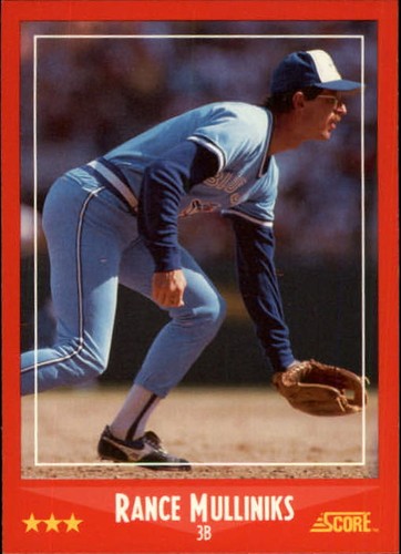 1988 Score Toronto Blue Jays Baseball Card #235 Rance Mulliniks | eBay