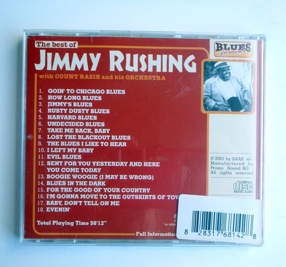 Jimmy Rushing Best Of Goin' To Chicago (CD 2001) with Count Basie Like ...