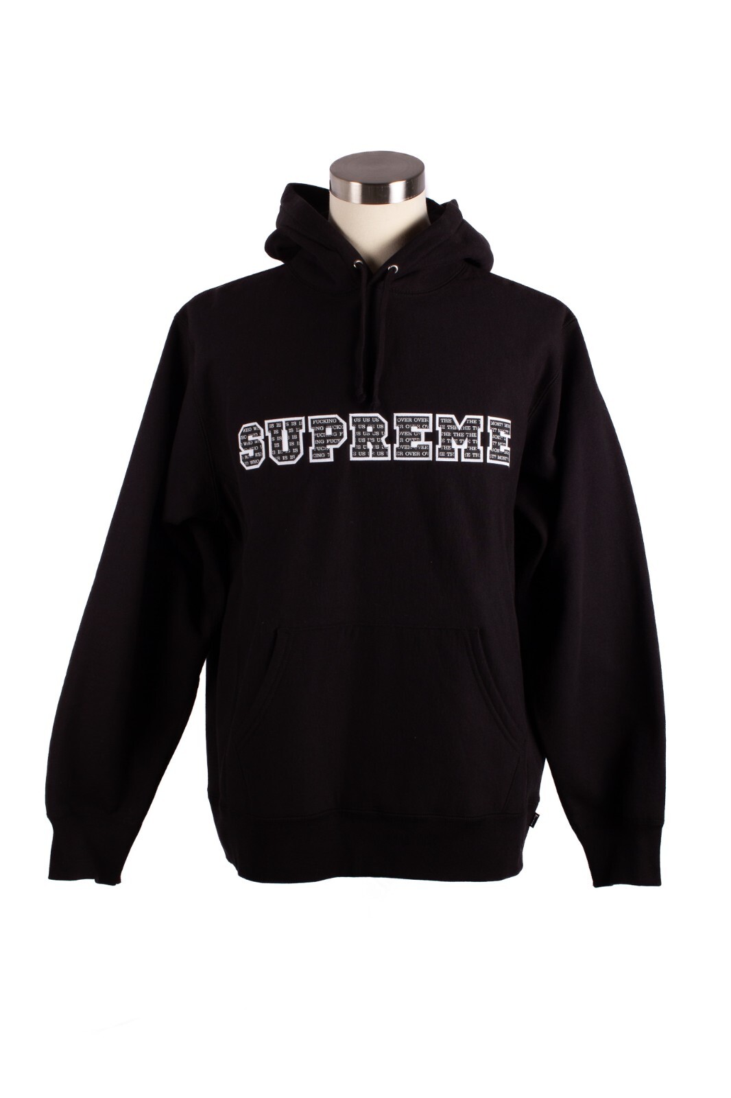 SUPREME BLACK/WHITE COTTON "THE MOST" HOODIE Size XL - Gem
