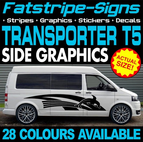 to fit VW TRANSPORTER T5 GRAPHICS STICKERS STRIPES DECALS DAY VAN ...