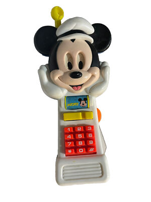 Vintage Disney Arco Mickey Mouse Toy Phone Makes Noise | eBay