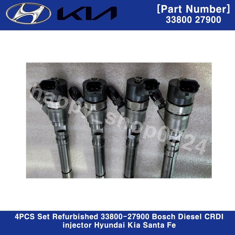 4PCS Set Refurbished 33800-27900 Diesel CRDI injector Hyundai Kia Santa ...