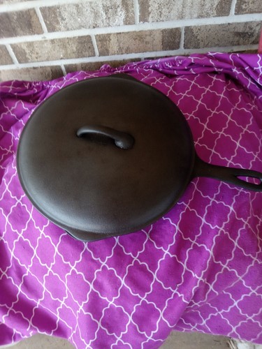 bsr birmingham stove and range 8-b skillet and lid big eared red ...