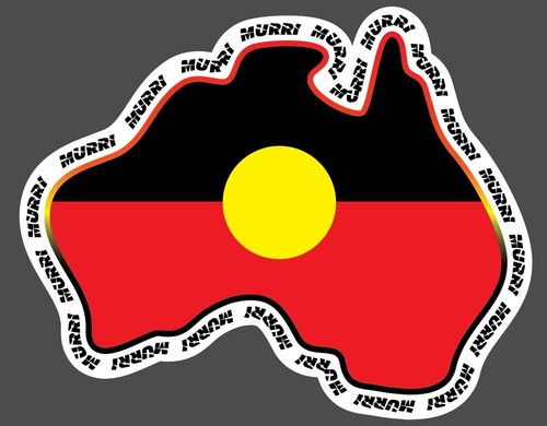 Aboriginal Flag Map Sticker MURRI 12cm x 10cm INCLUDES FREE STICKER | eBay