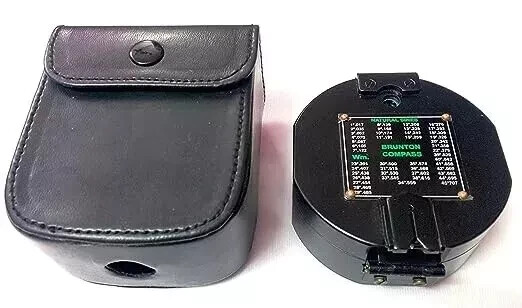 Geological Brunton Compass With Leather Case Gift Working compass | eBay