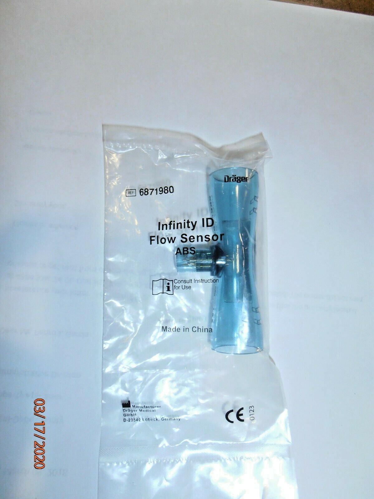 Drager Infinity ID Flow Sensor ABS Ref:6871980 BRAND NEW (5/PACK) | eBay