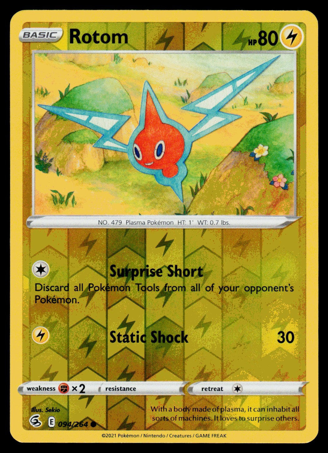 Rotom Reverse Holo Pokemon Fusion Strike TCG Card 094/264 | eBay