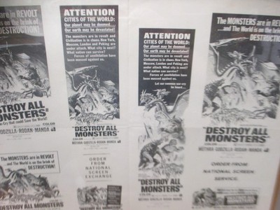 1969 "DESTROY ALL MONSTERS" Order Form GODZILLA•MOTHRA•RODAN•MANDA | eBay