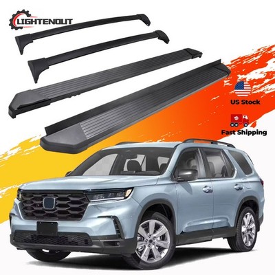 For Honda Pilot 2023-2026 Running Boards & Cross Bars Side Step Roof ...