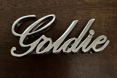 Silver Tone “Goldie” Name Script Letters Brooch Pin Vintage Classic ...