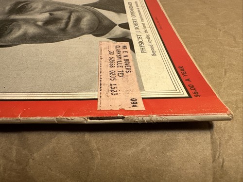 Time Magazine June 14, 1954 Physicist J. Robert Oppenheimer | eBay