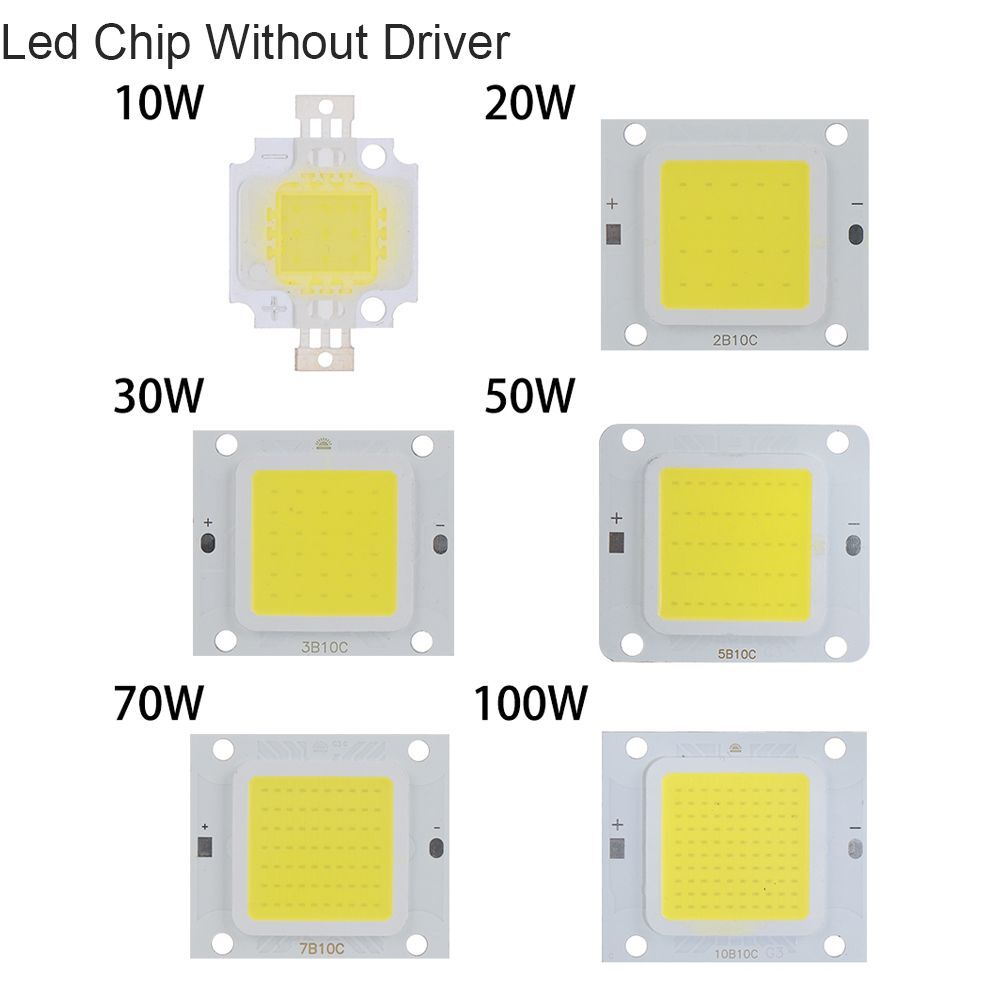 10W 20W 30W 50W 70W 100W LED COB Chip Light Source with Power Supply ...