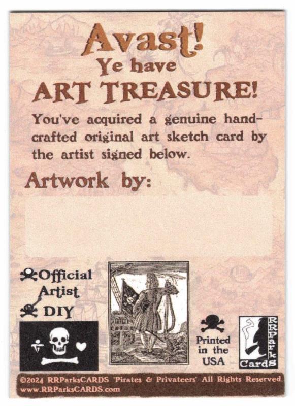Pirates & Privateers Trading Cards. DIY (Draw It Yourself) Blank Sketch ...