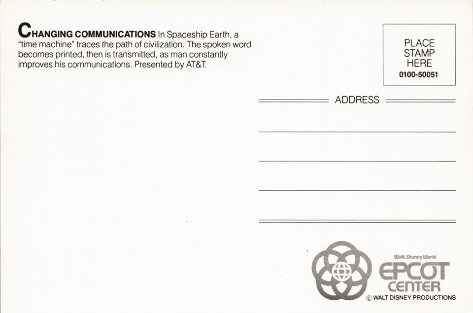 Postcard Walt Disney World Epcot Center Spaceship Earth | eBay