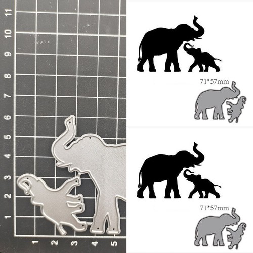 Elephant Animal Metal Cutting Dies Mold Scrapbook Paper Craft Embossing ...