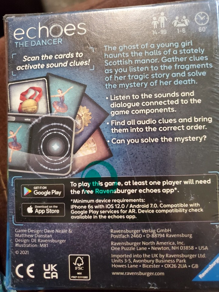 echoes: The Dancer Ravensburger Board Game NIB | eBay