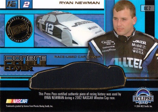 RUSTY WALLACE & RYAN NEWMAN 2004 Eclipse Race Used Double Car Cover 73/ ...