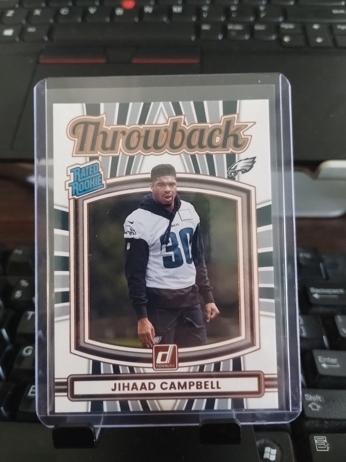 2025 Panini Donruss Jihaad Campbell Rated Rookie Throwback Card #1 ...